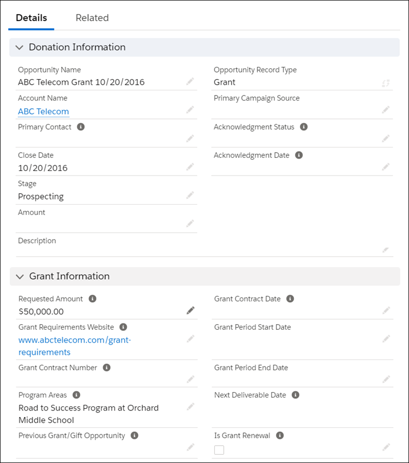 Manage Grantseeking Opportunities