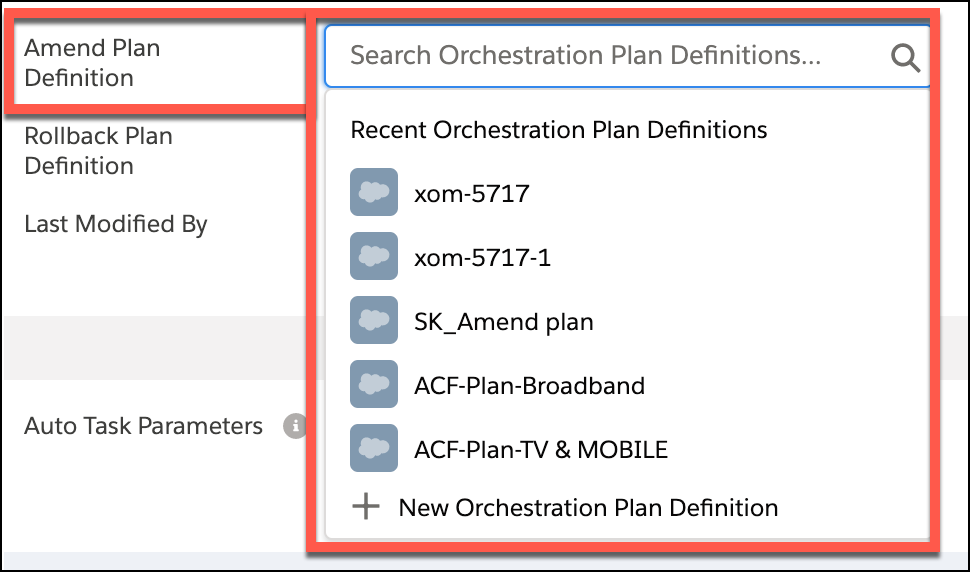 Configure Plan Definitions for Rollback or Amendment